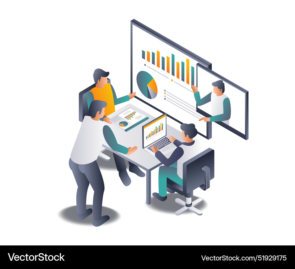 Business development discussions in meetings Vector Image