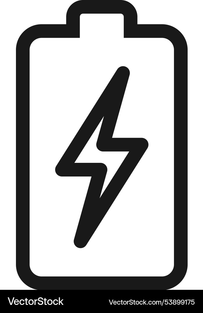 Power battery line icon electric supply symbol Vector Image