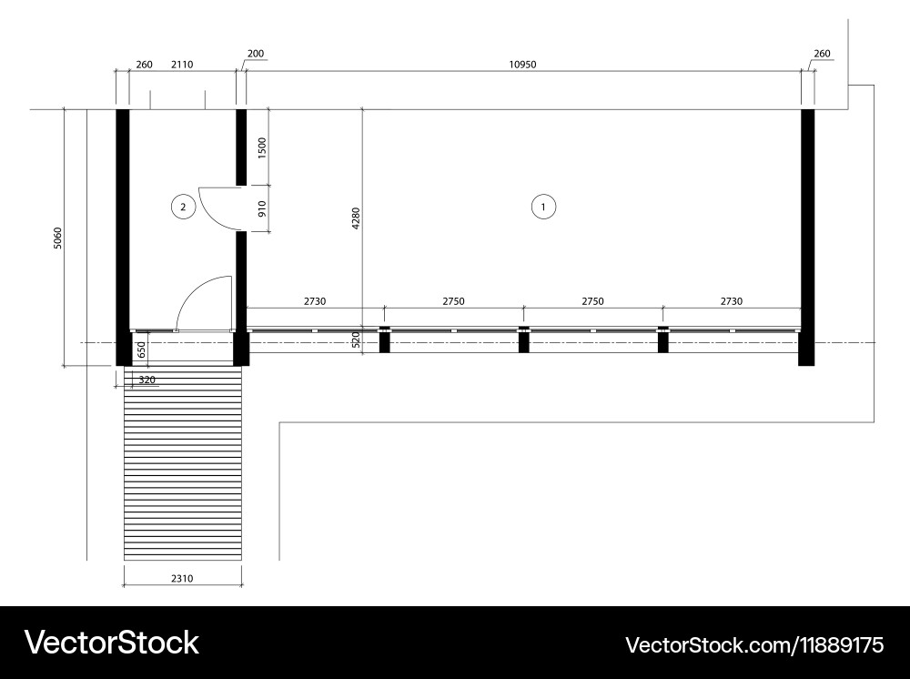 Standard office empty template floor plans Vector Image