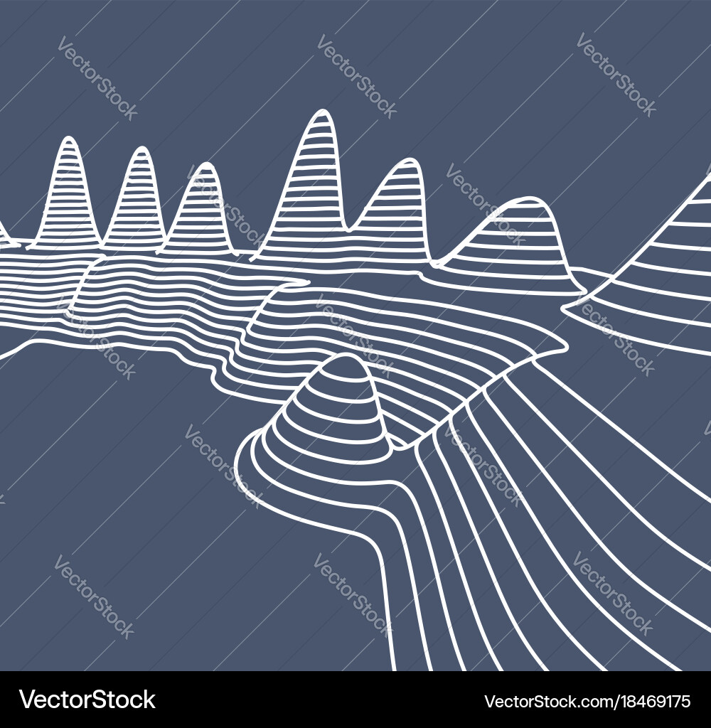 Topographical map of the locality Royalty Free Vector Image
