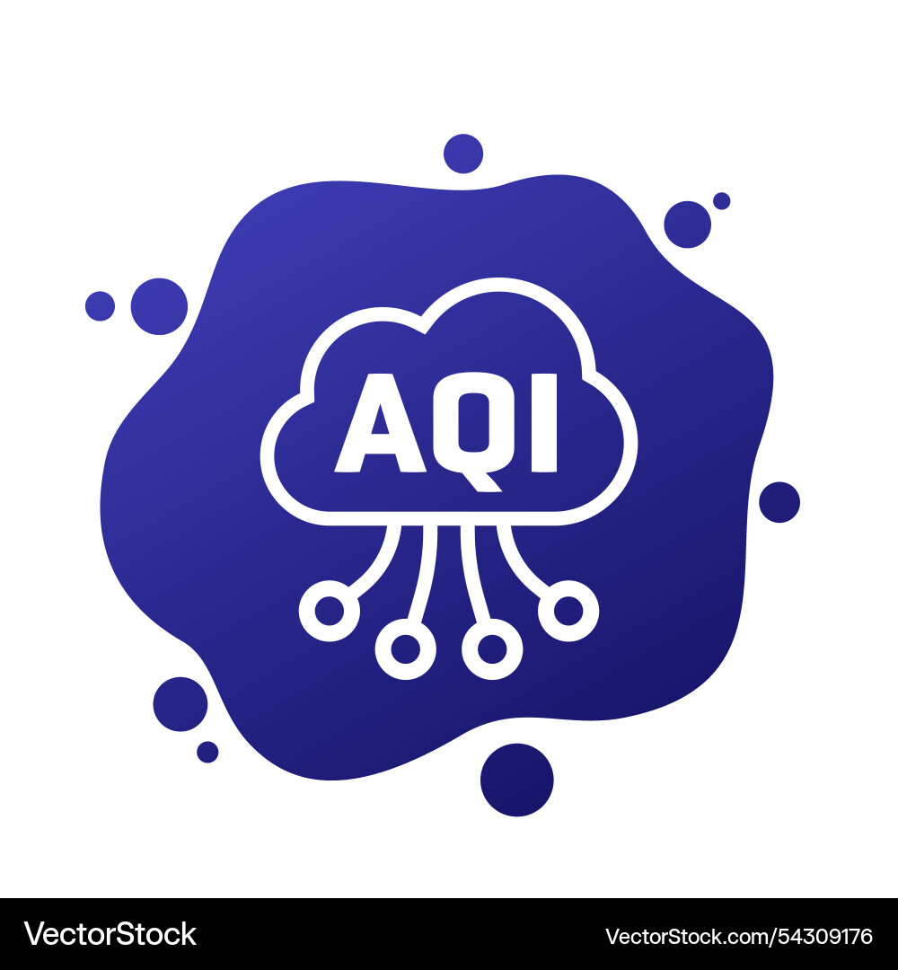 Air quality index icon aqi Royalty Free Vector Image