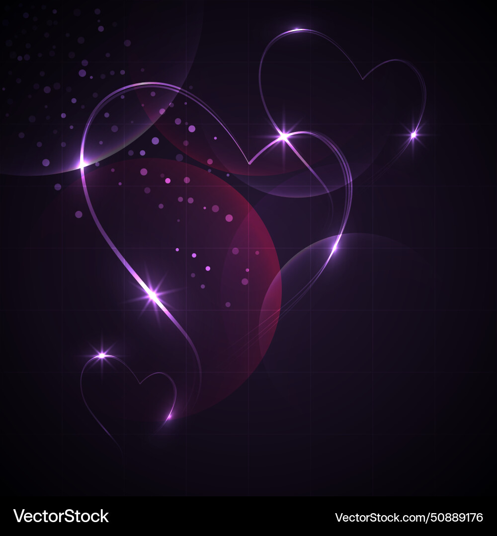 Bright rays in the shape of a heart Royalty Free Vector