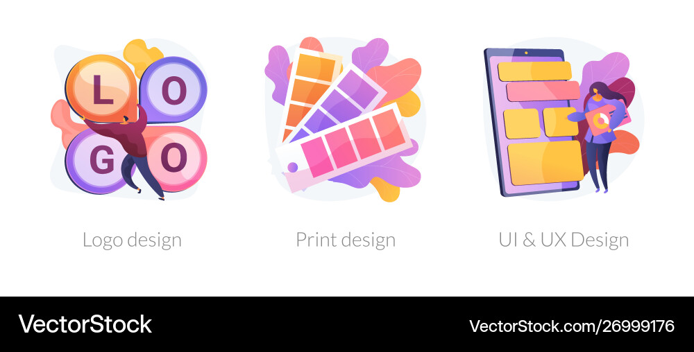 Design services concept metaphors Royalty Free Vector Image