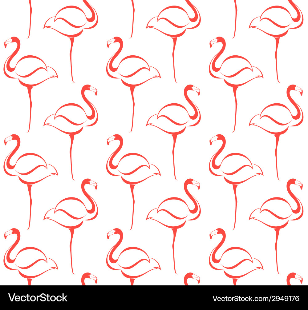 Flamingo pattern Royalty Free Vector Image - VectorStock