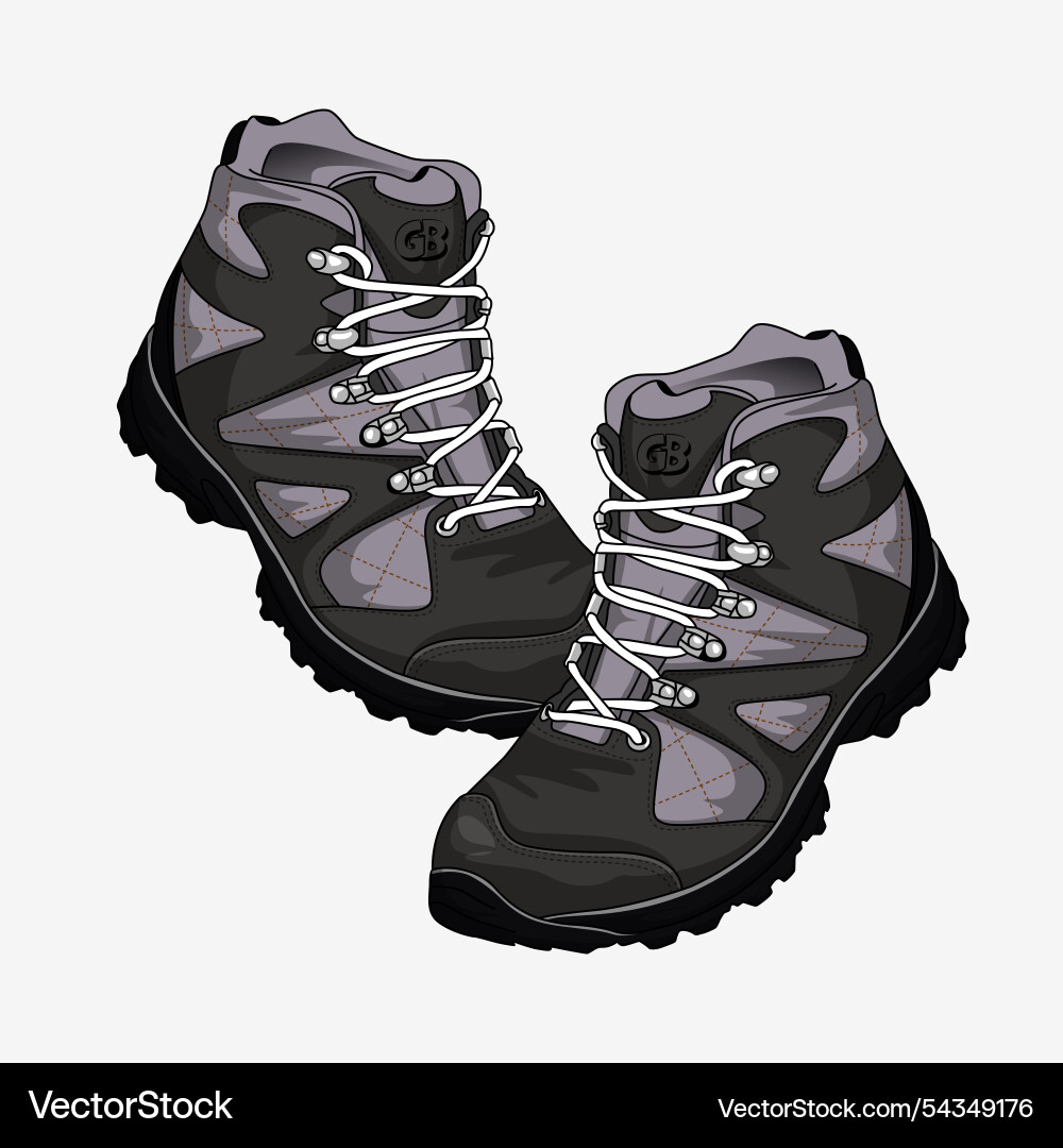 Hiking shoes Royalty Free Vector Image - VectorStock