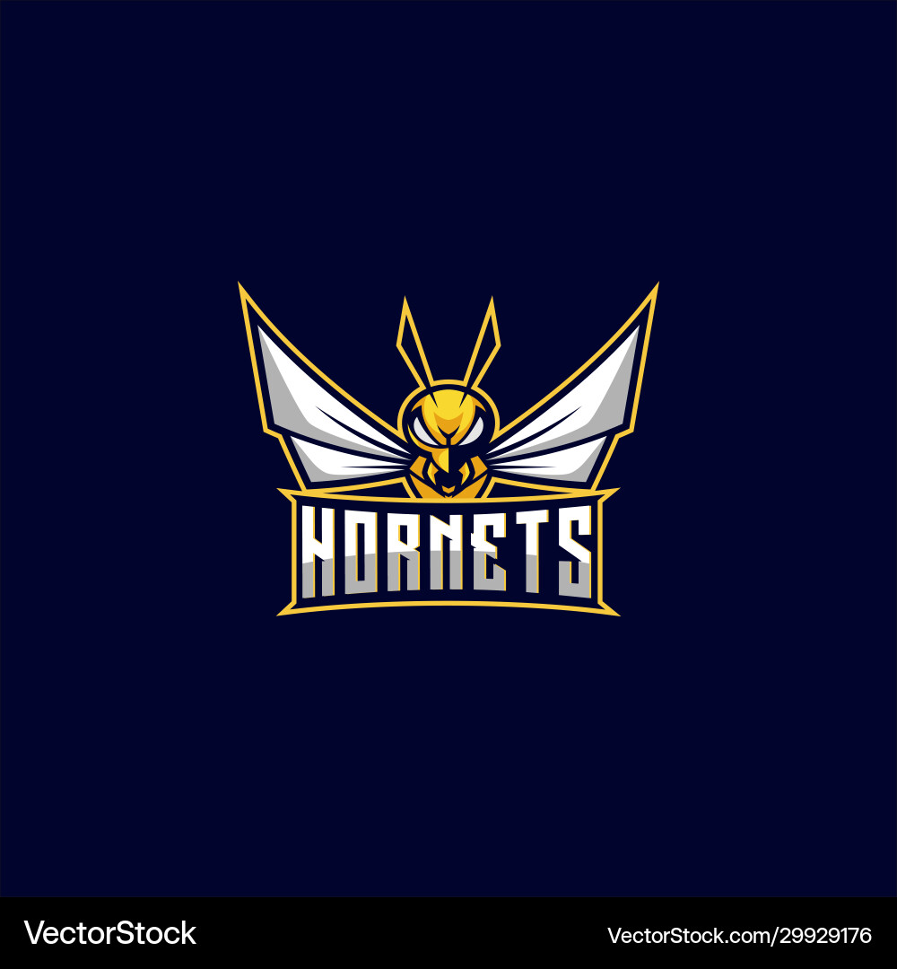 Logo hornets e sport and style Royalty Free Vector Image