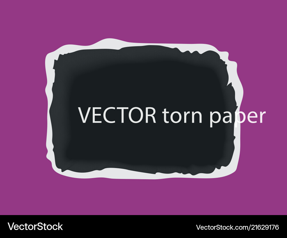 Torn paper frame with ripped edges realistic Vector Image