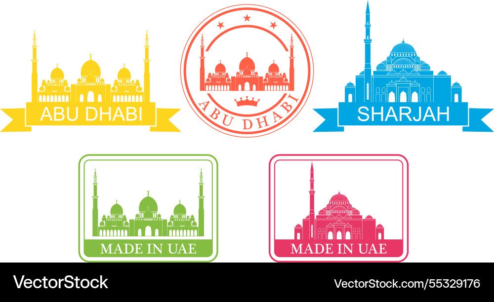 United arab emirates Royalty Free Vector Image