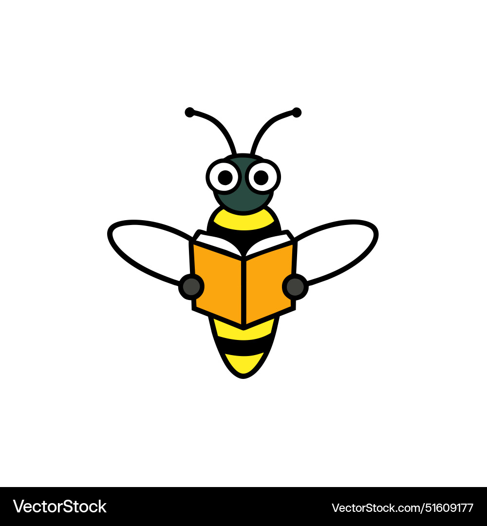 Beewolf wasp bee reading icon Royalty Free Vector Image