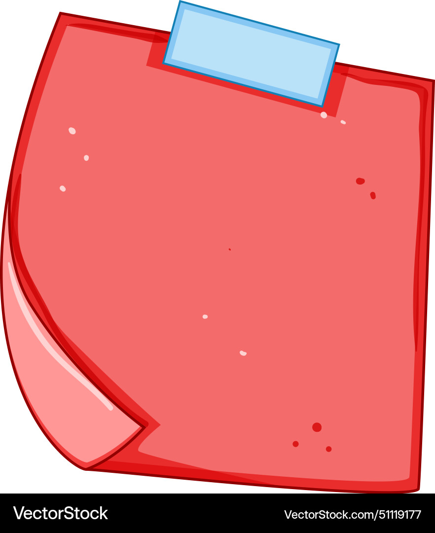 List pinned paper notes cartoon Royalty Free Vector Image