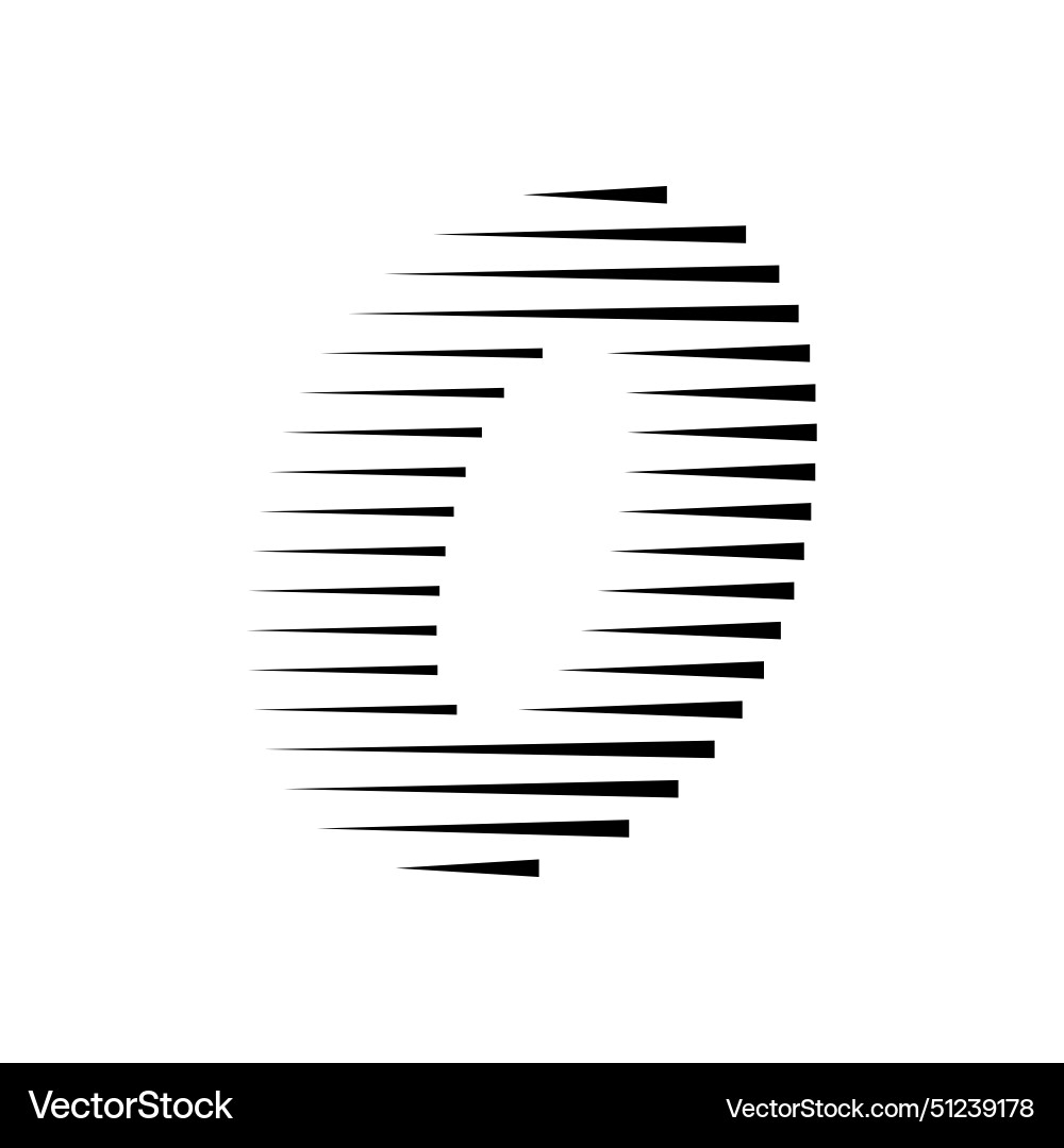 0 number lines logo icon Royalty Free Vector Image