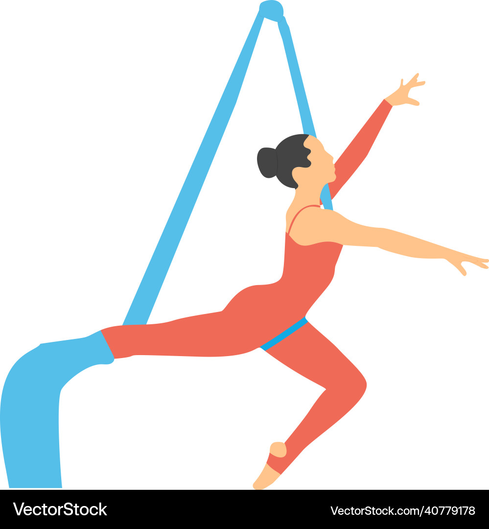 Aerial silk Royalty Free Vector Image - VectorStock