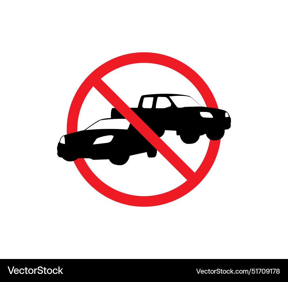 Circle prohibited sign for no car parking Vector Image