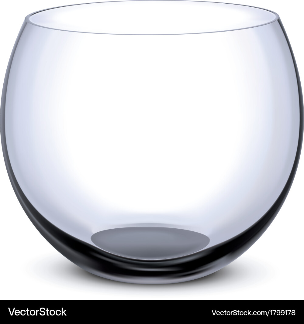 Glass Bowl Royalty Free Vector Image - VectorStock