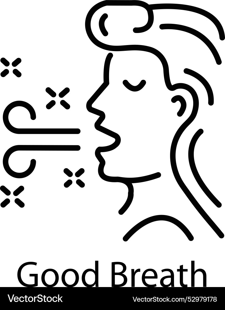 Good breath Royalty Free Vector Image - VectorStock