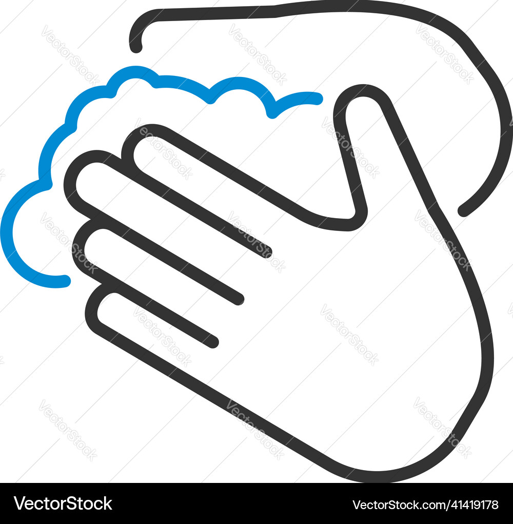 Hand washing icon Royalty Free Vector Image - VectorStock