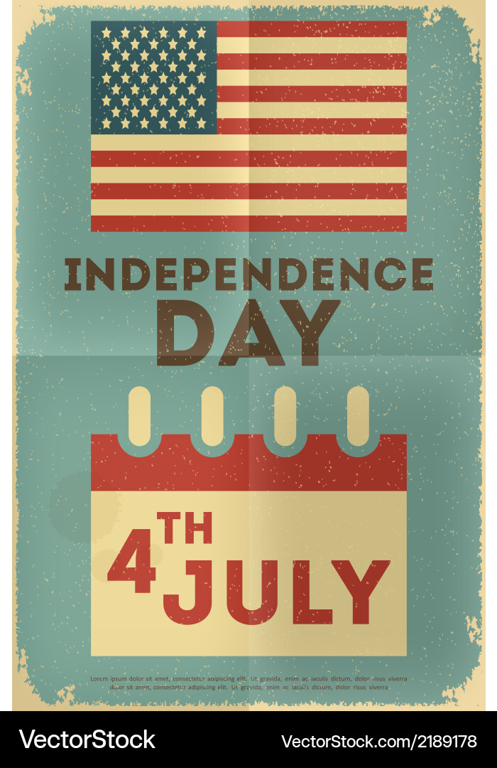 Independence poster flag Lizenzfreies Vektorbild