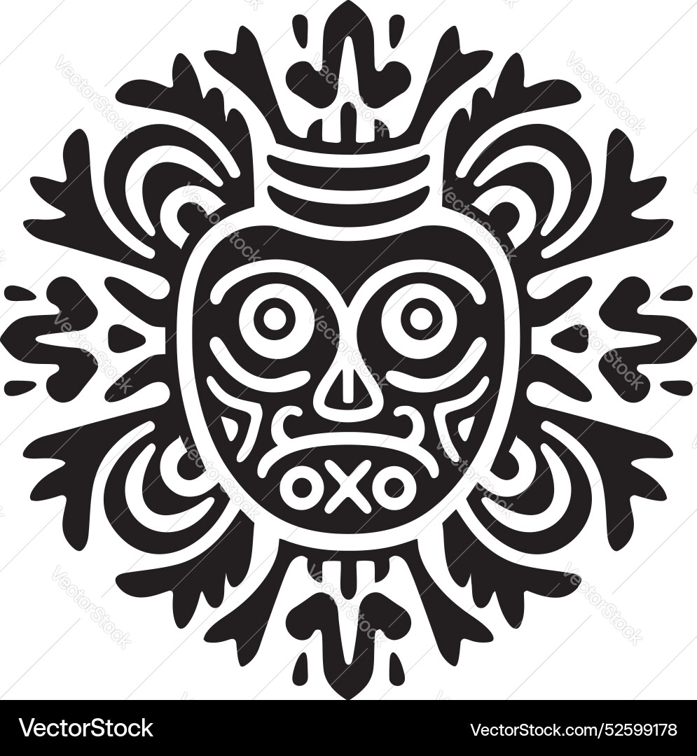 Indigenous impressions graphics with intricate Vector Image