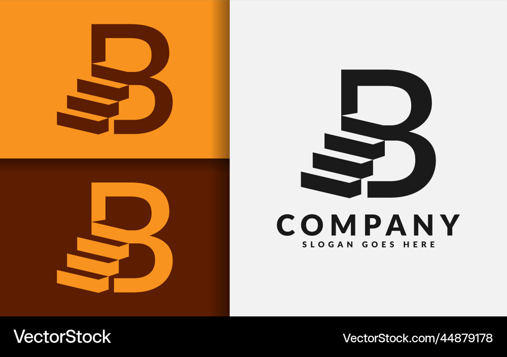 Ladder Initial B Logo - Aufstieg und Wachstum Vektorbild