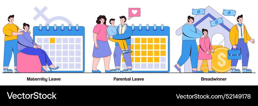 Maternity and parental leave breadwinner Vector Image