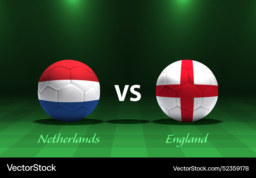 Netherlands vs england soccer scoreboard broadcast