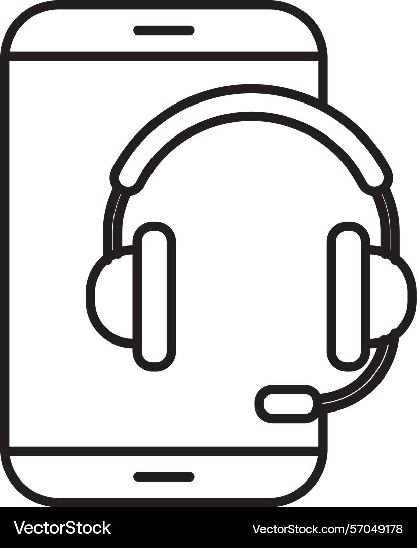 Online support line icon design Royalty Free Vector Image