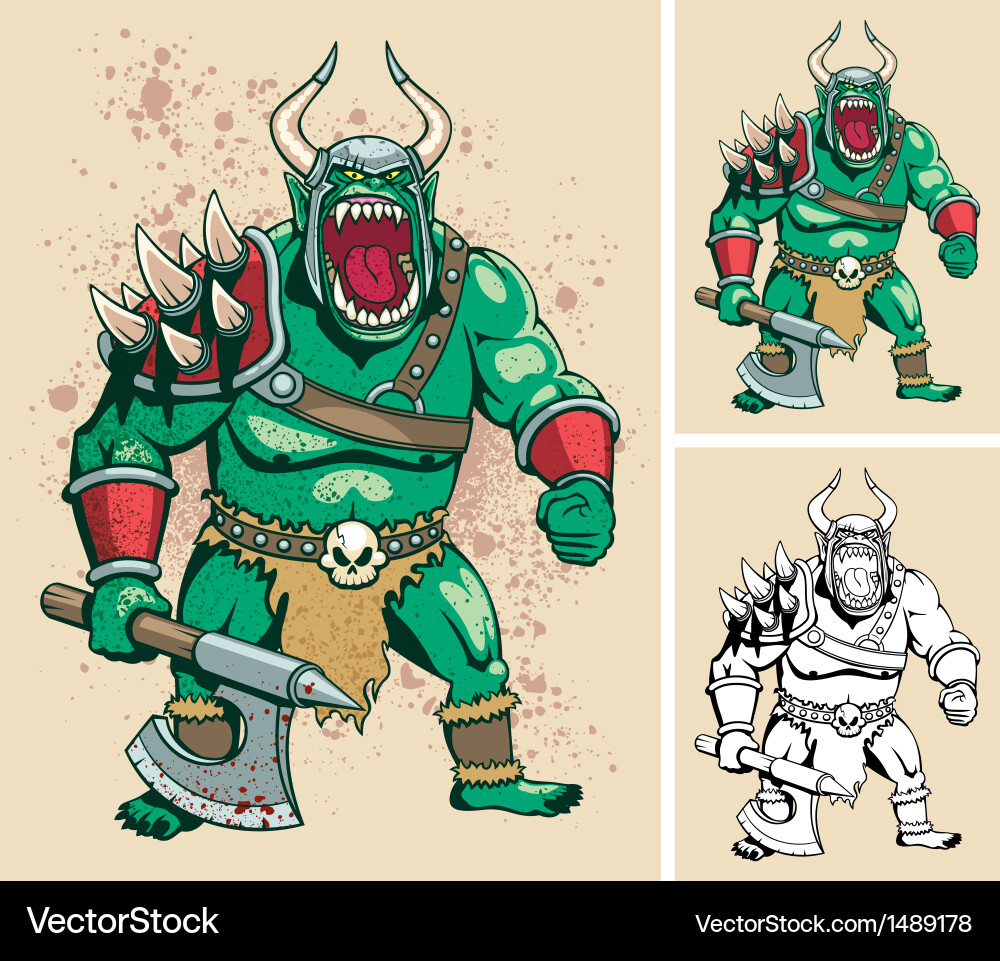 Orc Warrior Royalty Free Vector Image - VectorStock