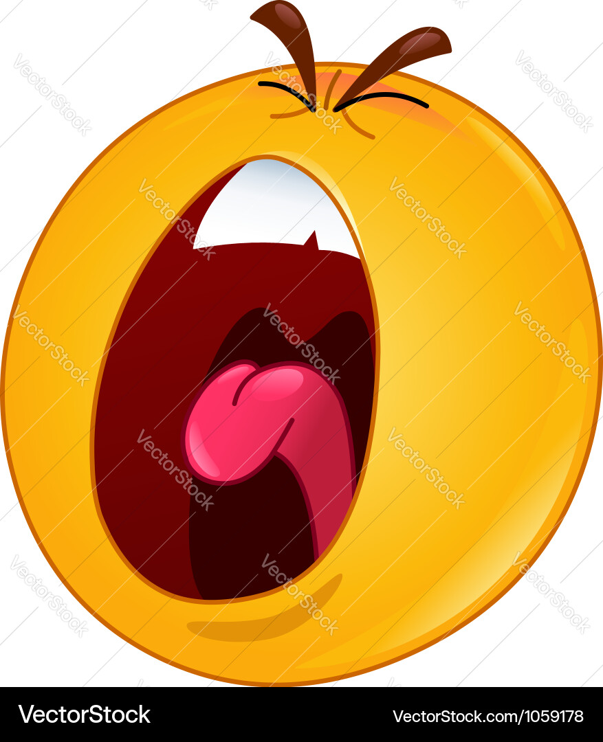 Shouting emoticon Royalty Free Vector Image - VectorStock