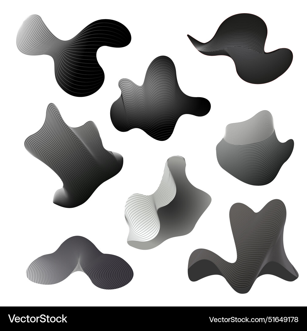 Simple shape assets to use for graphic design Vector Image