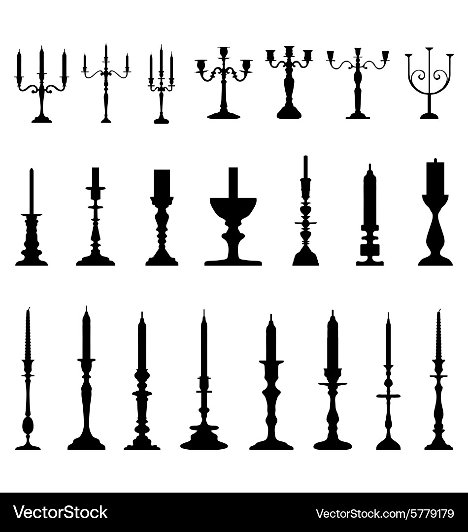 Candlesticks Royalty Free Vector Image - VectorStock
