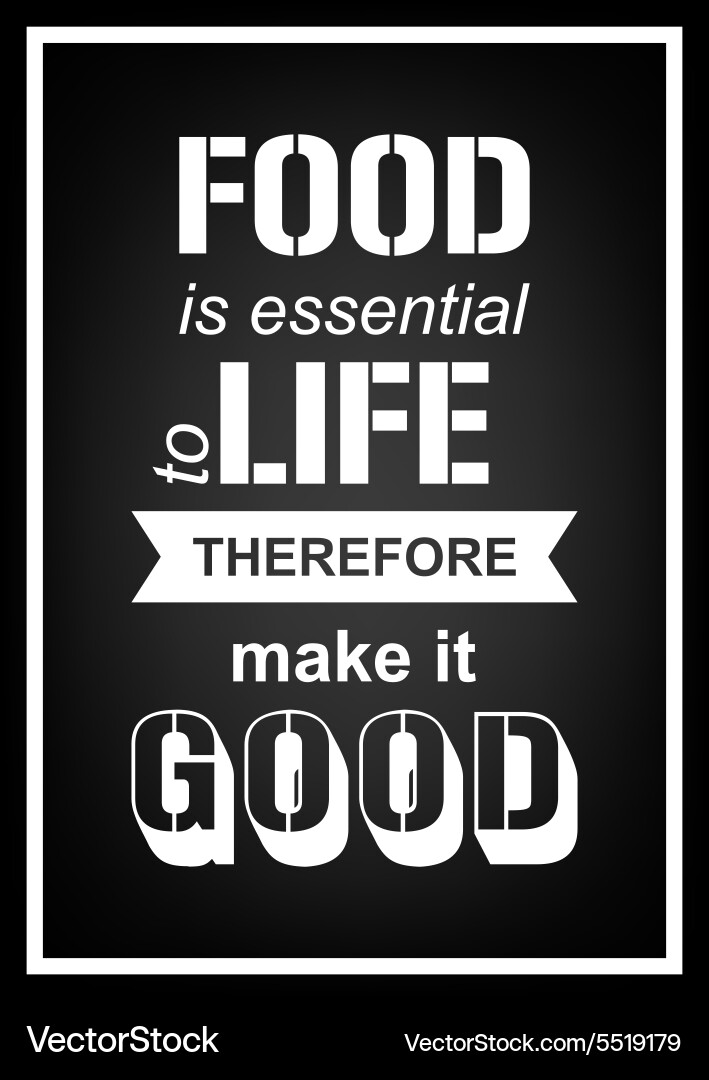 Food Quote Background Royalty Free Vector Image