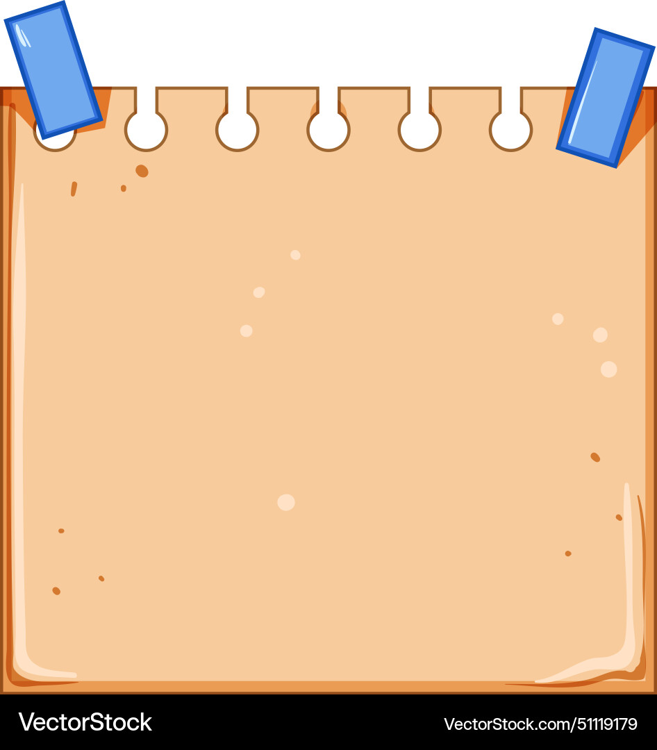 Memo pinned paper notes cartoon Royalty Free Vector Image