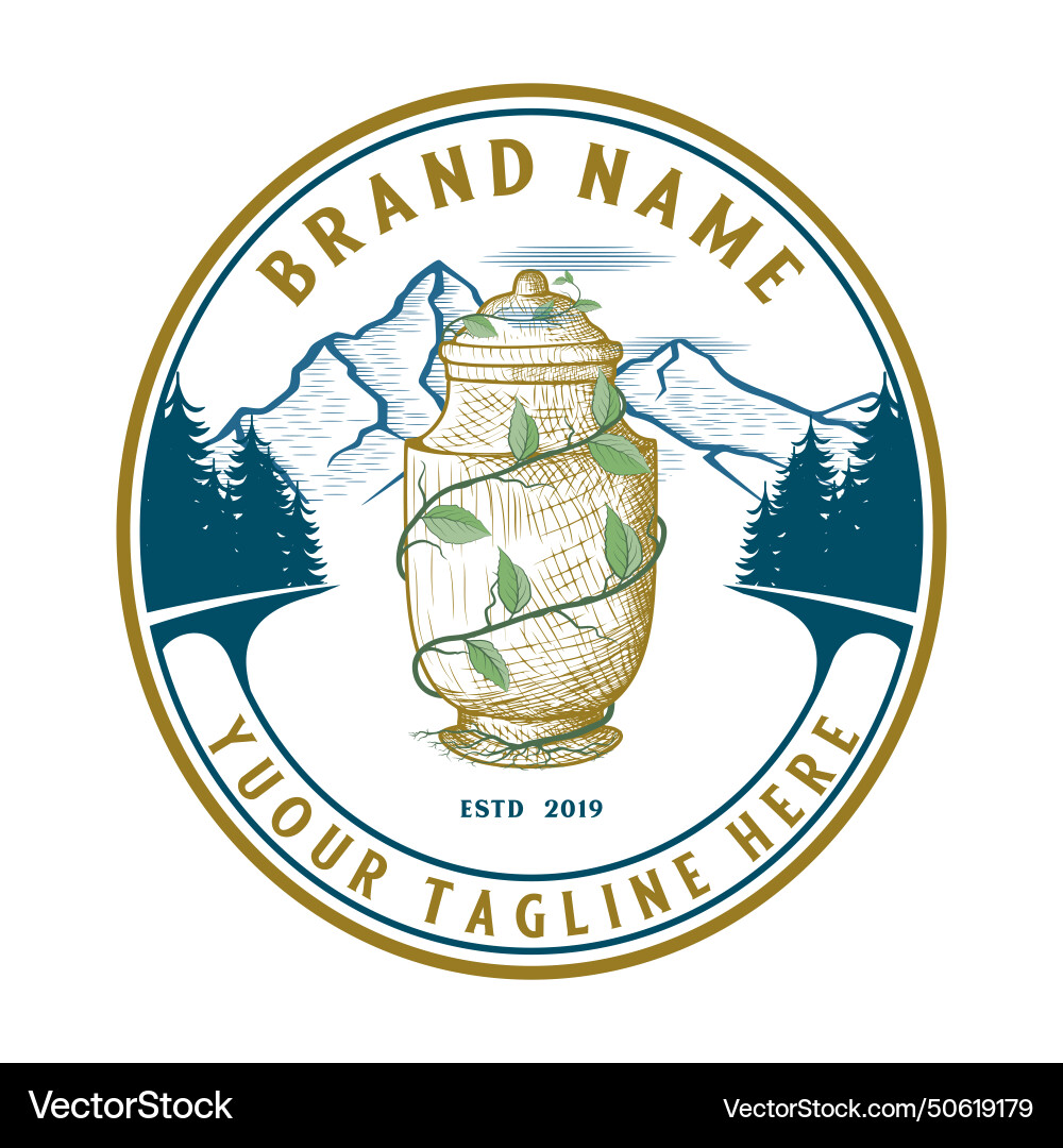 Pharmacy vintage logo Royalty Free Vector Image