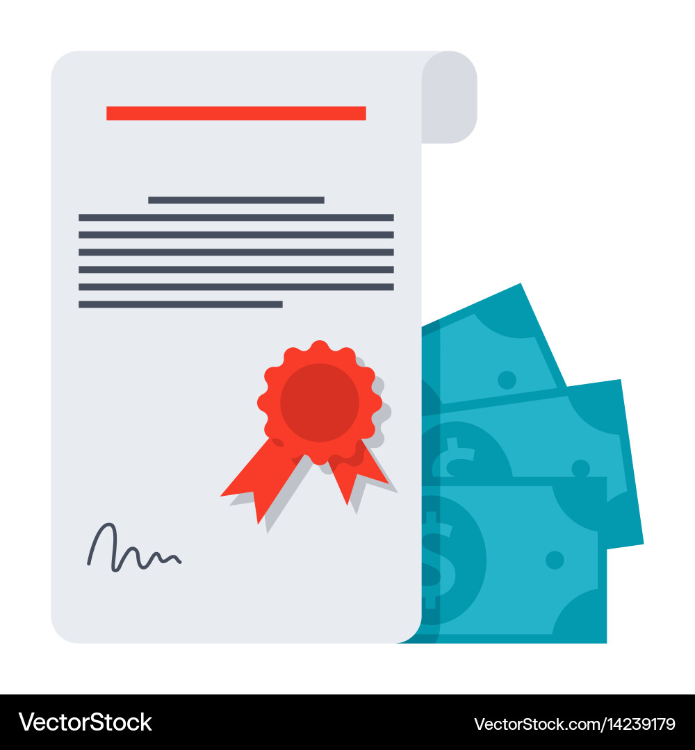 Scientific grant icon Royalty Free Vector Image