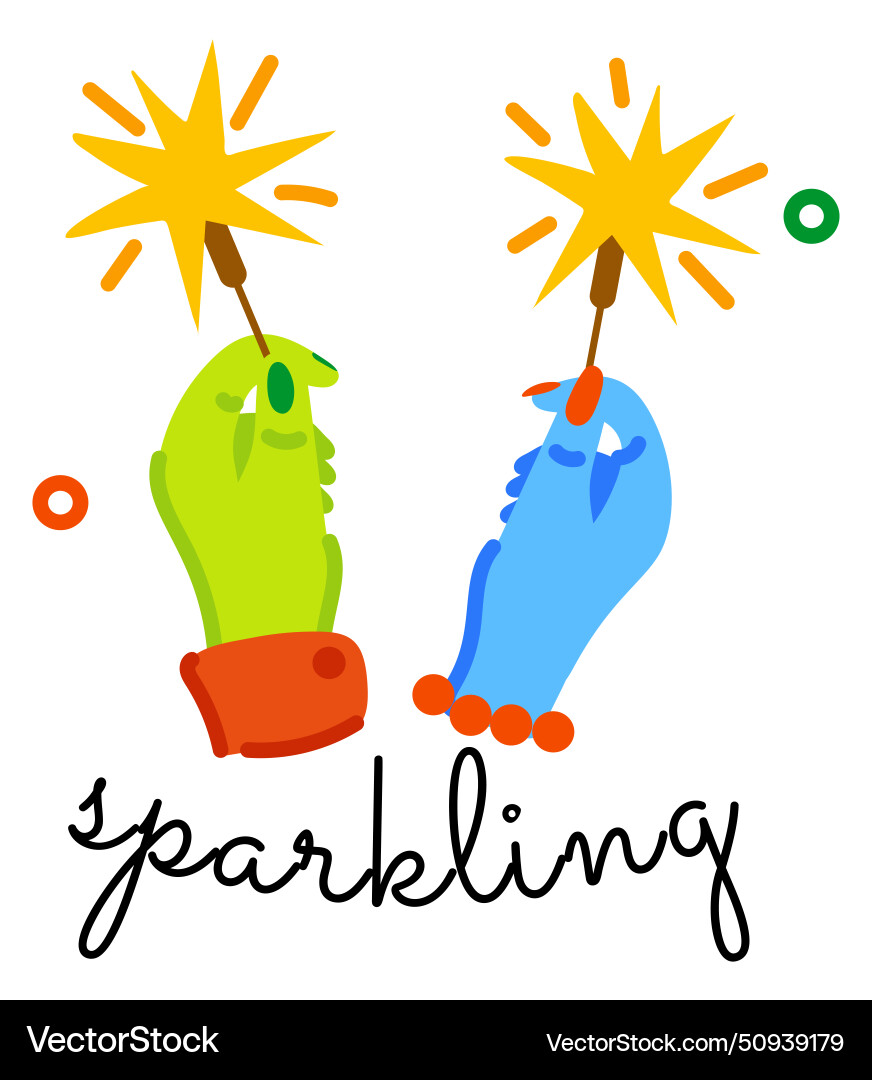 Sparkling fireworks Royalty Free Vector Image - VectorStock