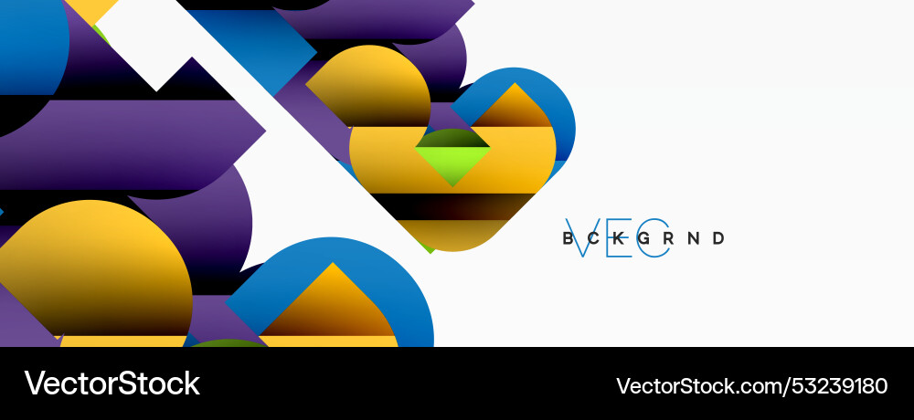 Abstract background colorful geometric curve Vector Image