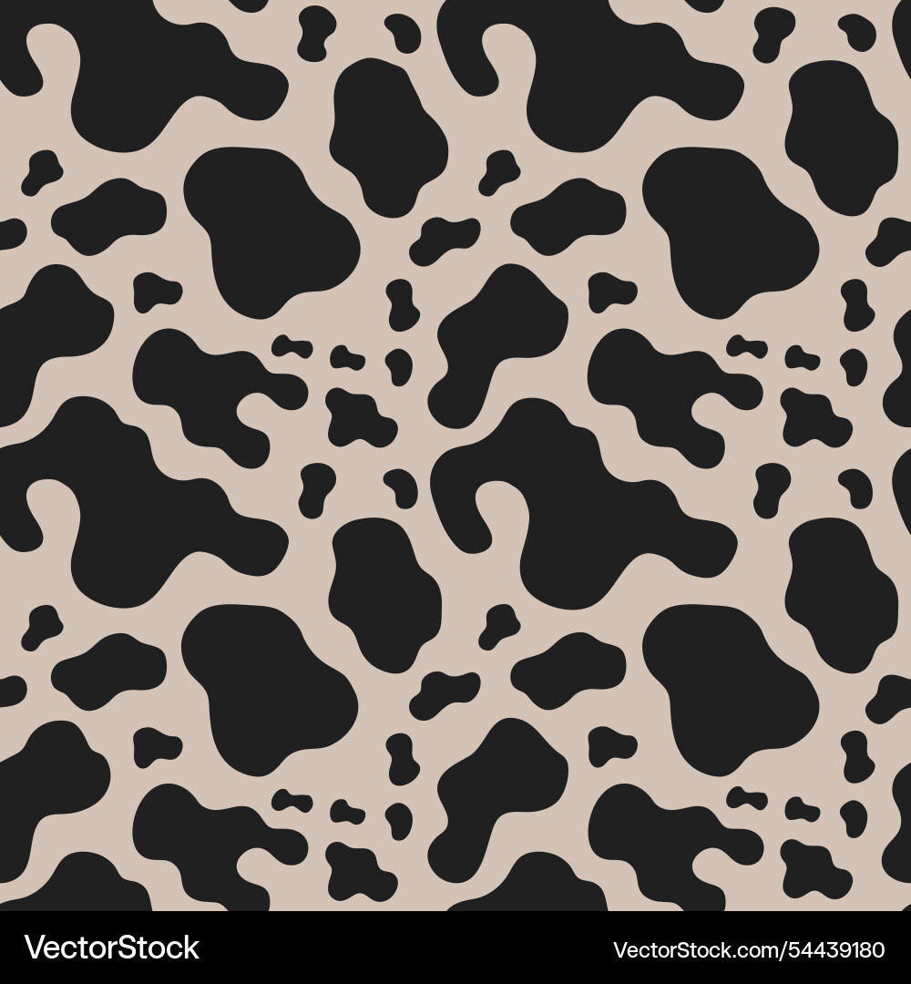 Cowhide seamless pattern - modern animal print Vector Image