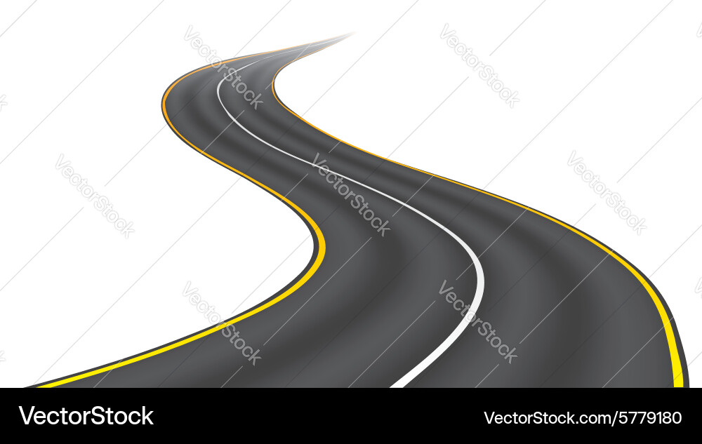 Isolated Roadway Royalty Free Vector Image - VectorStock