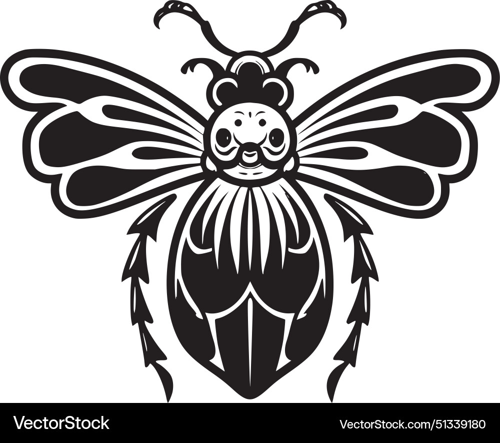 Ladybug - black and white isolated icon Royalty Free Vector