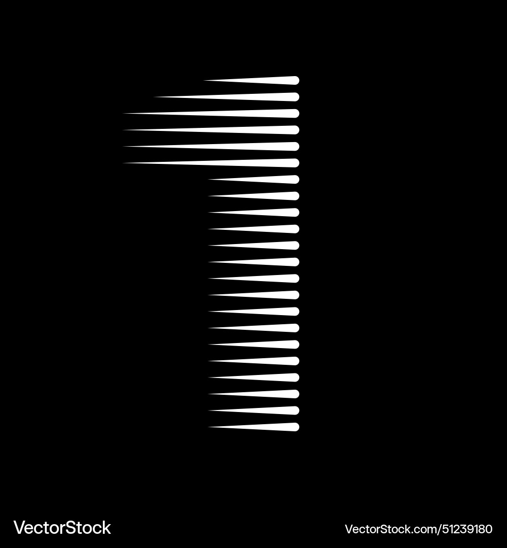 Number Line Icon - Minimalist Style Royalty Free Vector