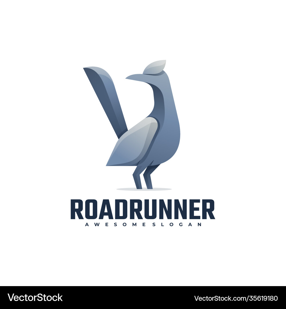 Road Runner Logo - Gradient Royalty Free Vector Image