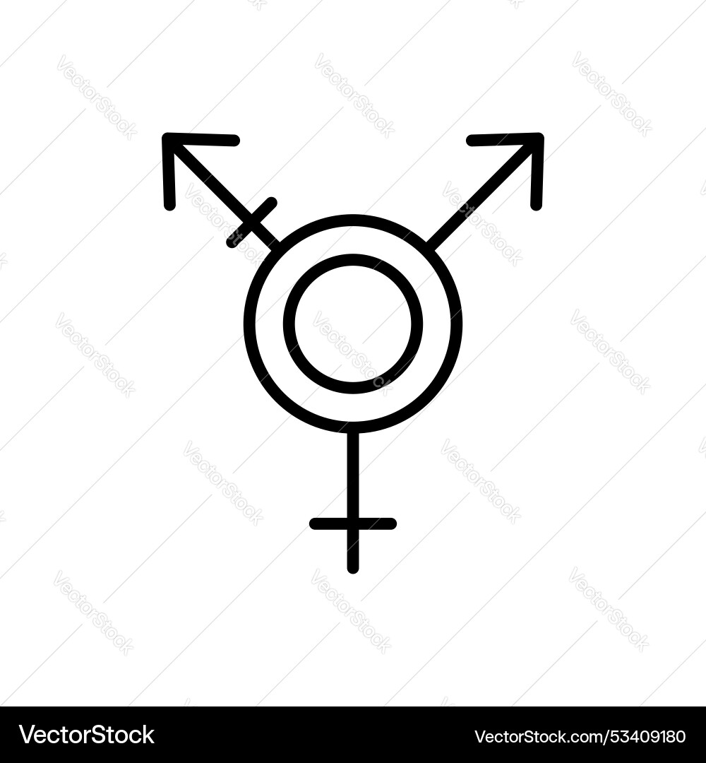 Transgender icon isolated on white background Vector Image