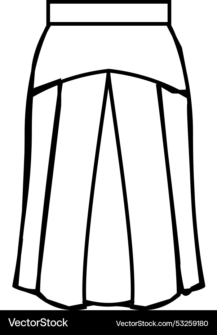 Yoke skirt line icon Royalty Free Vector Image