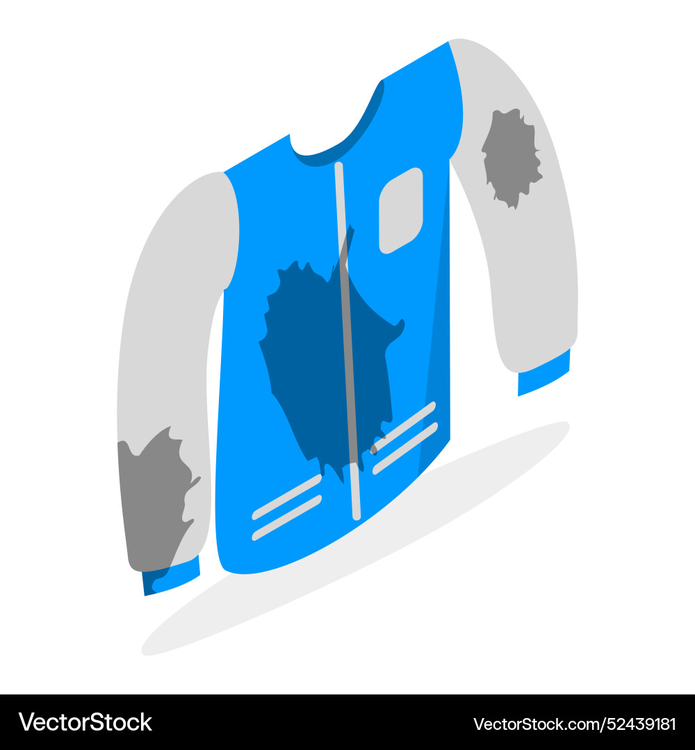 3d isometric flat set of dirty clothes Royalty Free Vector