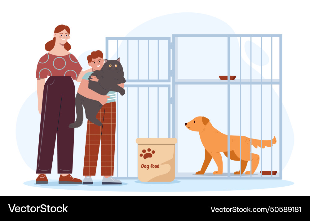 Animal shelter concept Royalty Free Vector Image