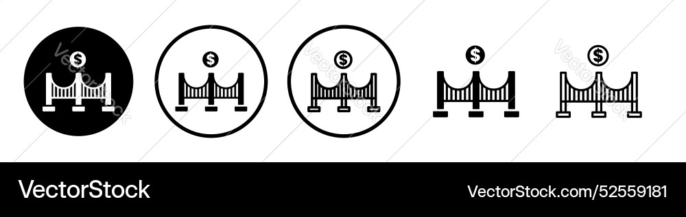 Bridging loan icon set on white background Vector Image