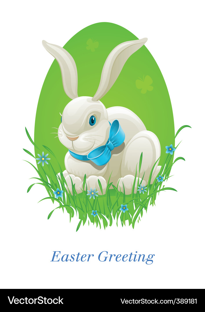 Cute Easter Bunny Illustration Royalty Free Vector Image