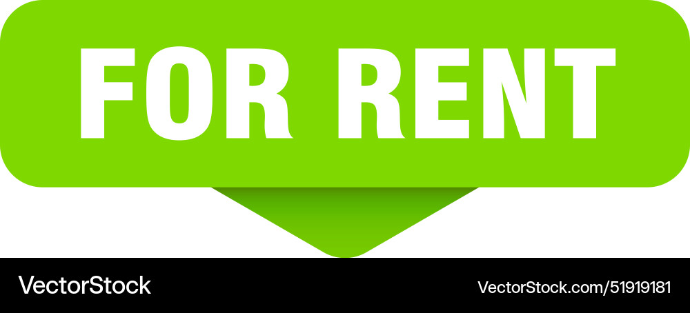 For rent sticker sign on transparent Royalty Free Vector