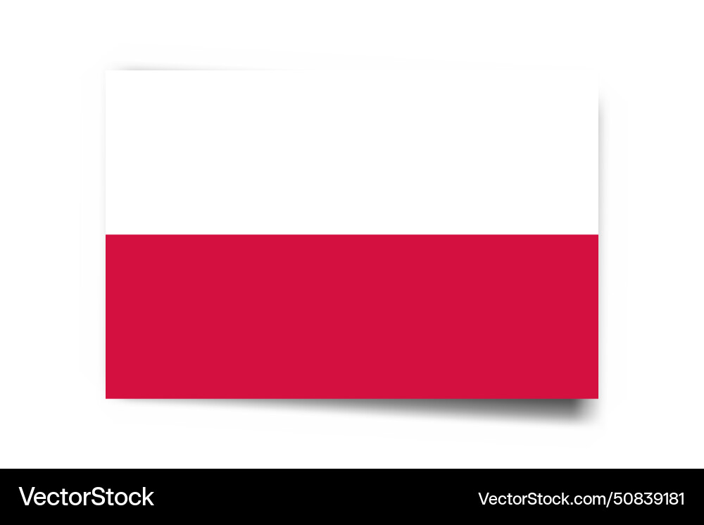 Rectangle flag of poland Royalty Free Vector Image