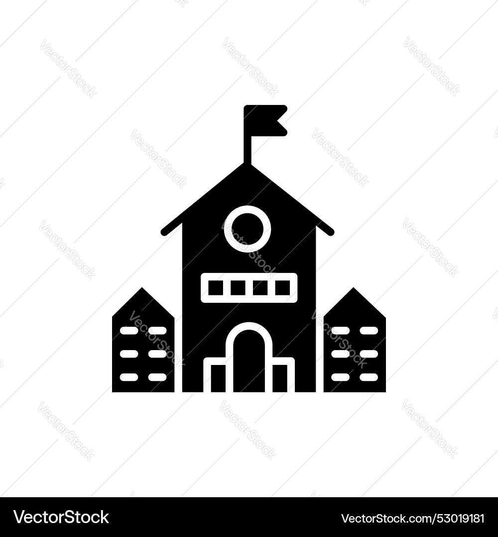 School icon set public primary or high Royalty Free Vector